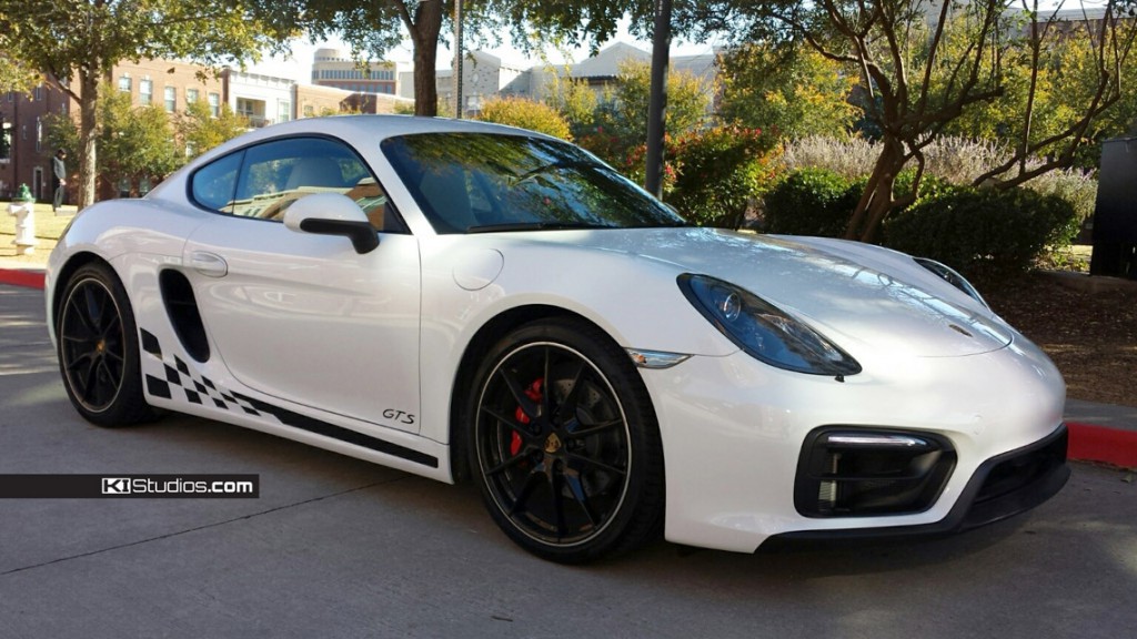 KI Studios Lower Rocker Checker Stripes for Porsche 981 Cayman GT4
