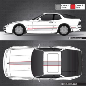 Porsche 944 Stripes by KI Studios Car Wraps