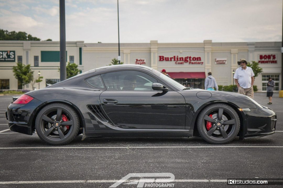 Extended Checker Side Decal Stripes for Porsche 987 Cayman S